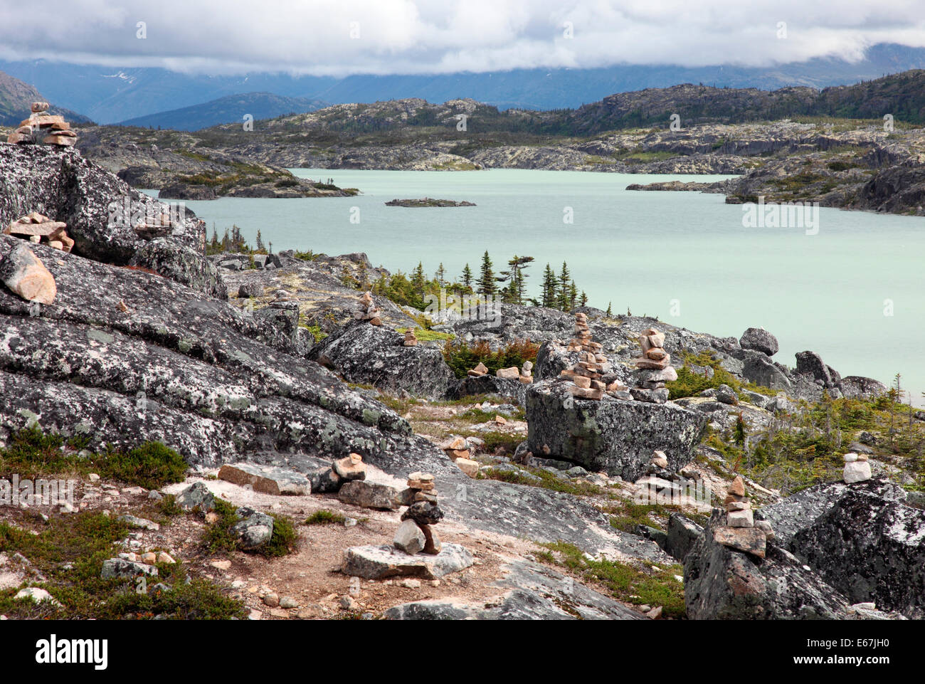 Summit Lake in Tormented Valley in the Yukon Stock Photo - Alamy
