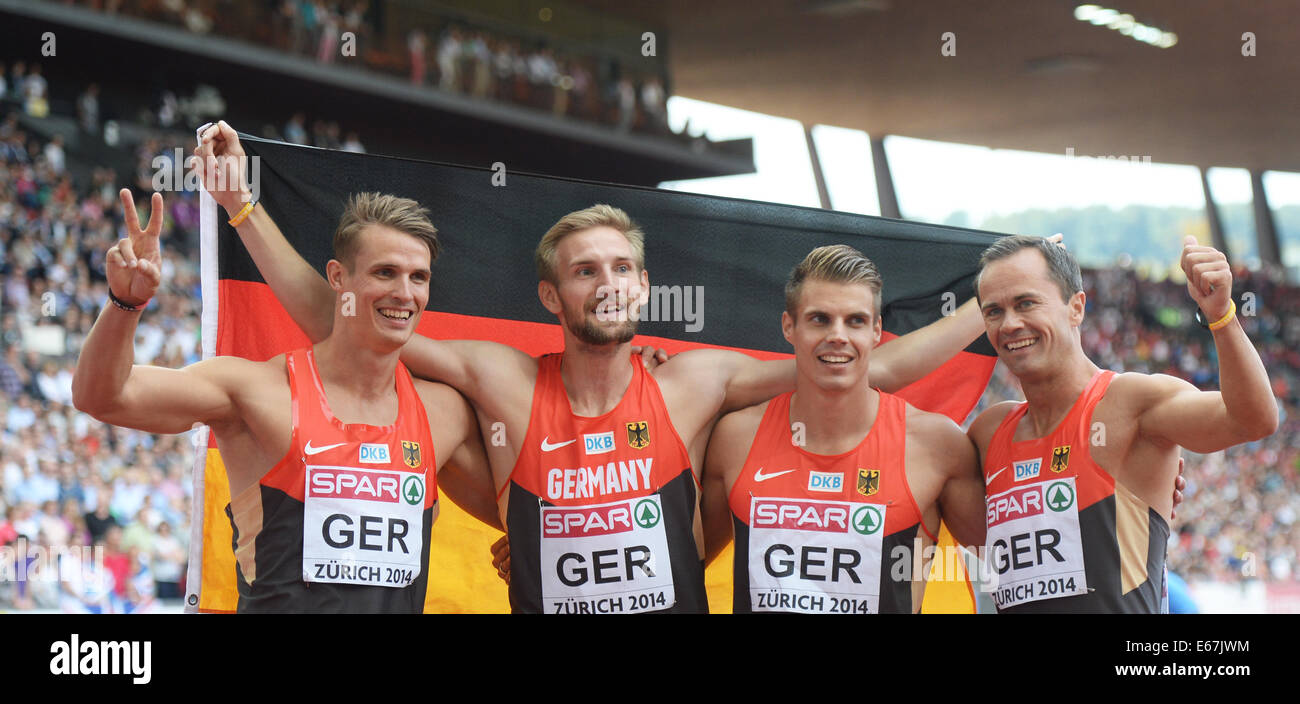 Sven Knipphals (L-R), Lucas Jakubczyk, Julian Reus and Alexander ...