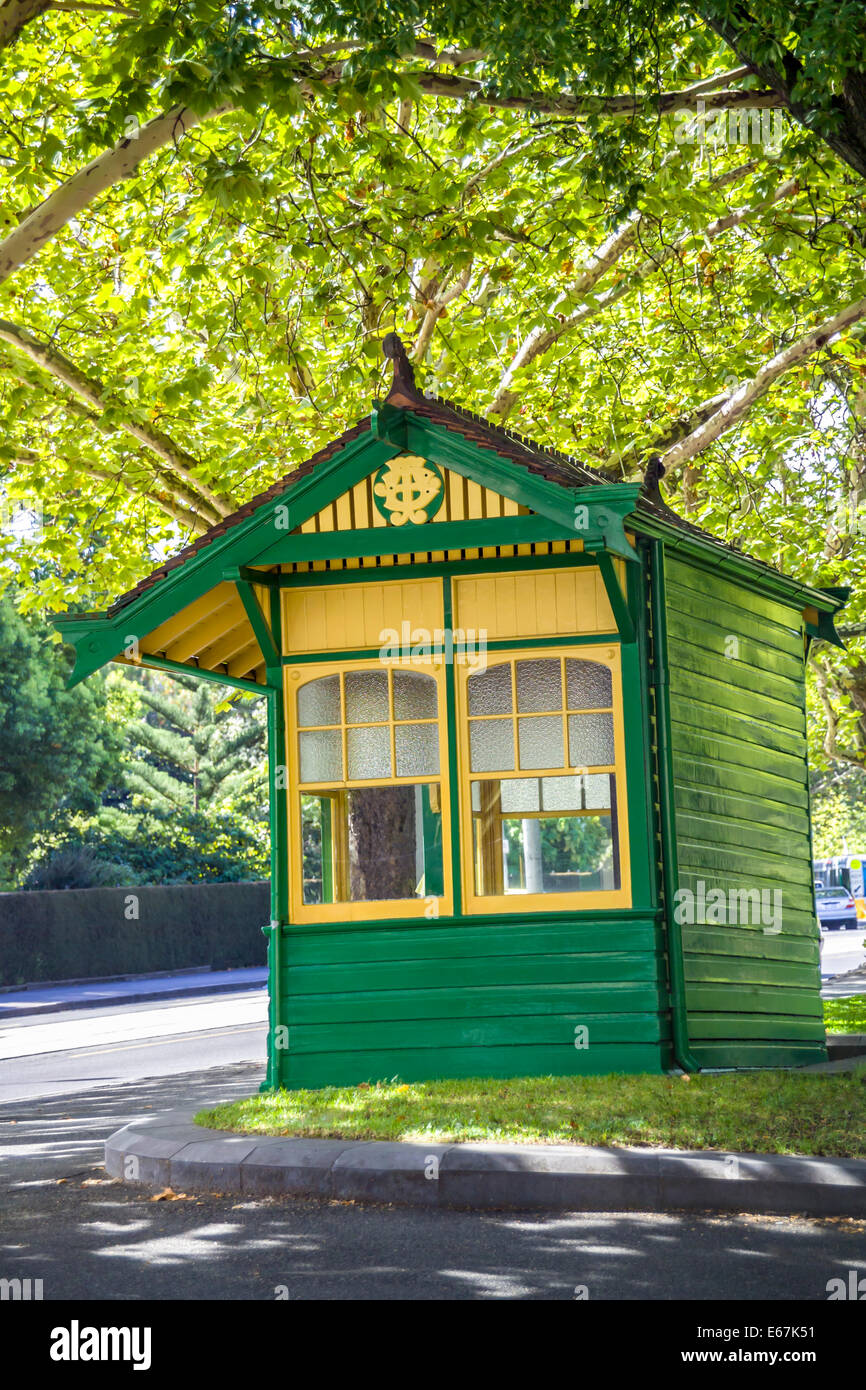 Green tram shelter hi-res stock photography and images - Alamy