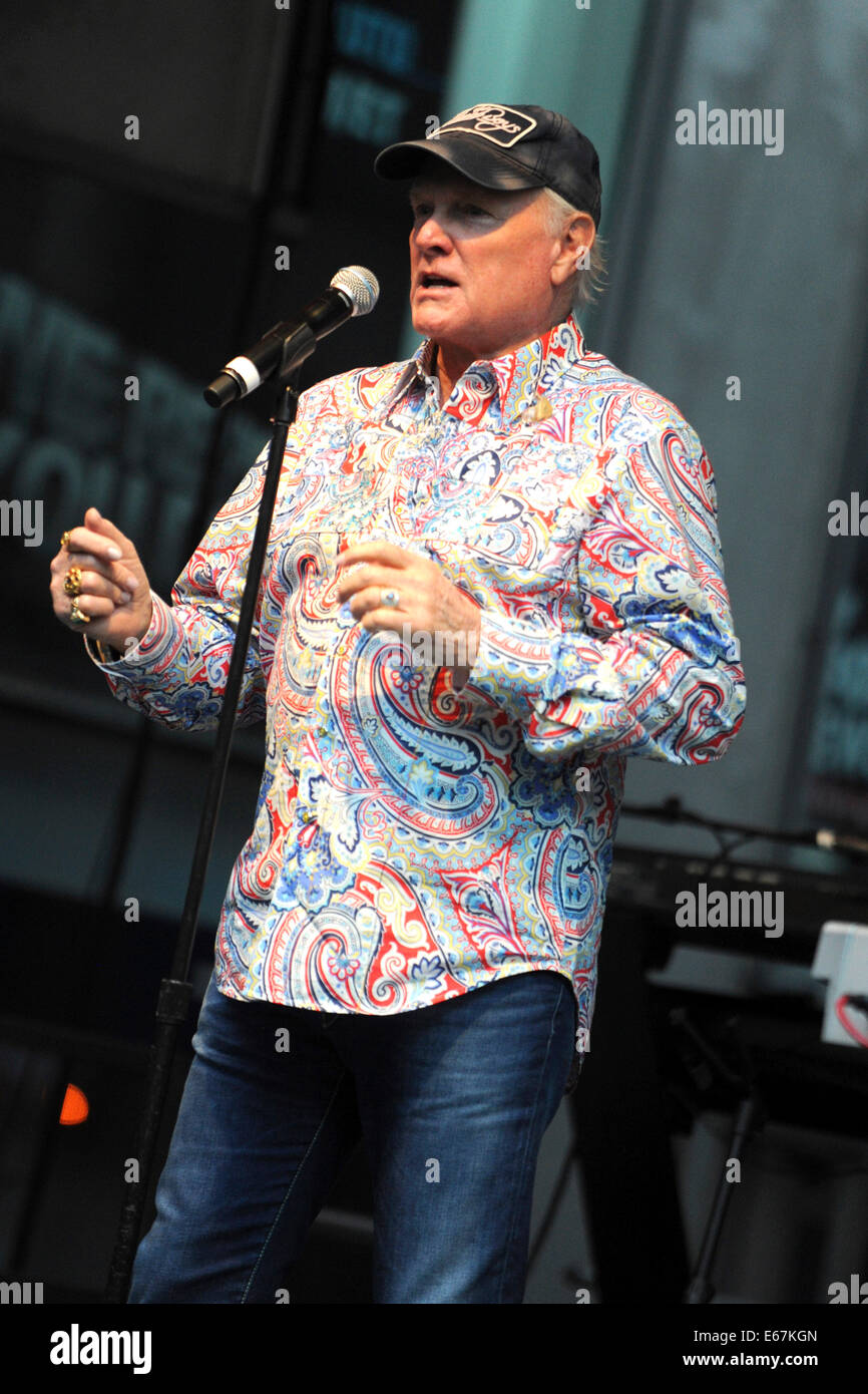 New York, USA. 15th Aug, 2014. Mike Love performs with The Beach Boys ...