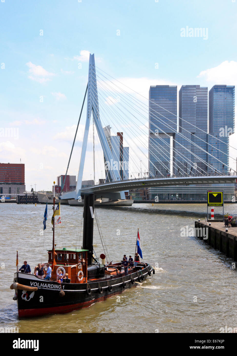 Vintage Steam Tug "Volharding 1" on River Maas, Rotterdam, South ...