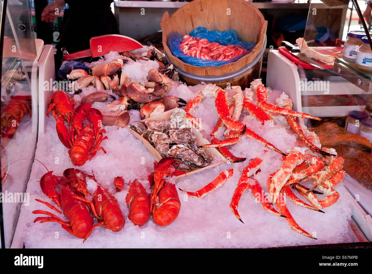The fish market in Bergen Norway Stock Photo - Alamy