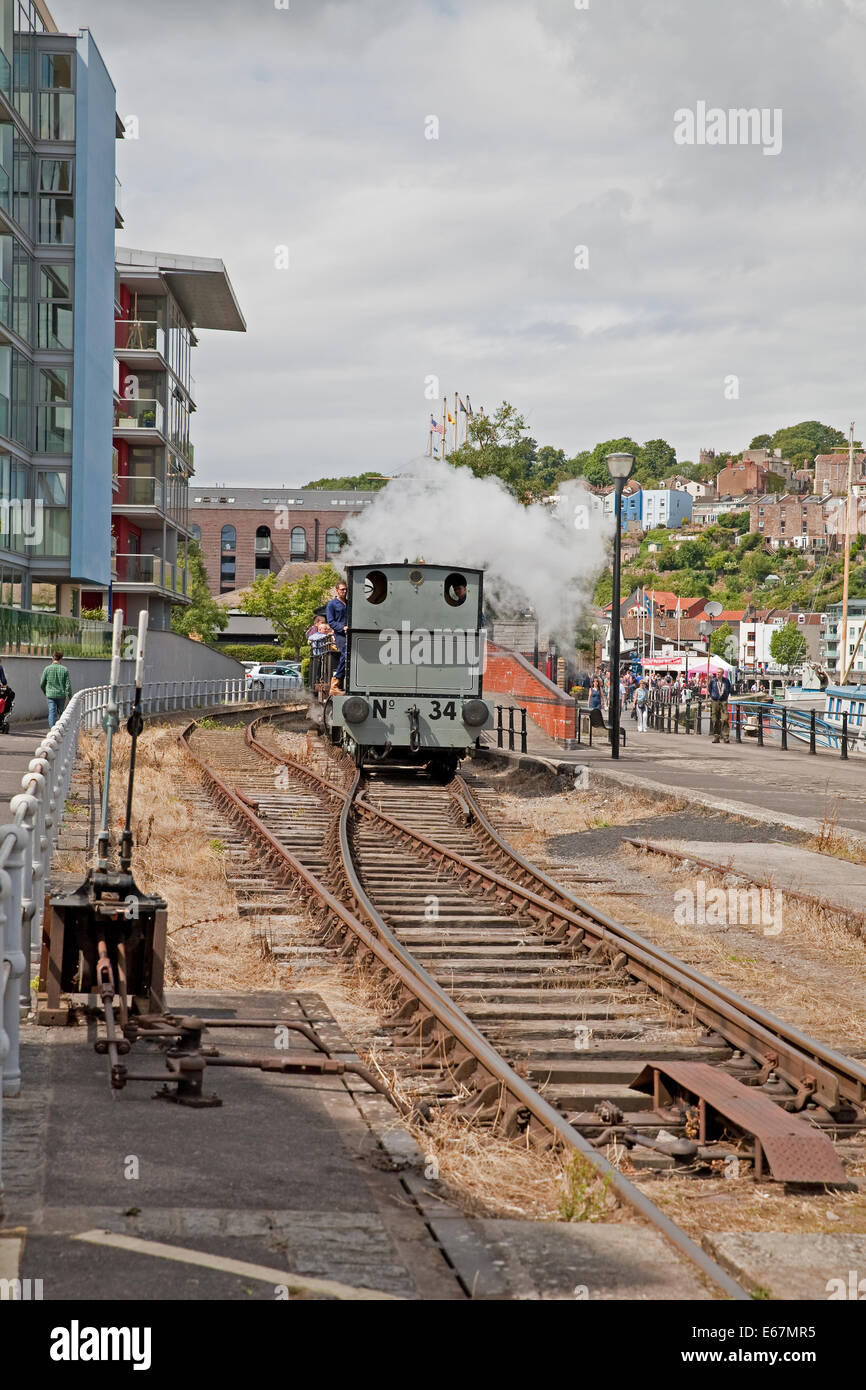 Bristol Harbour Railway steam train Stock Photo - Alamy