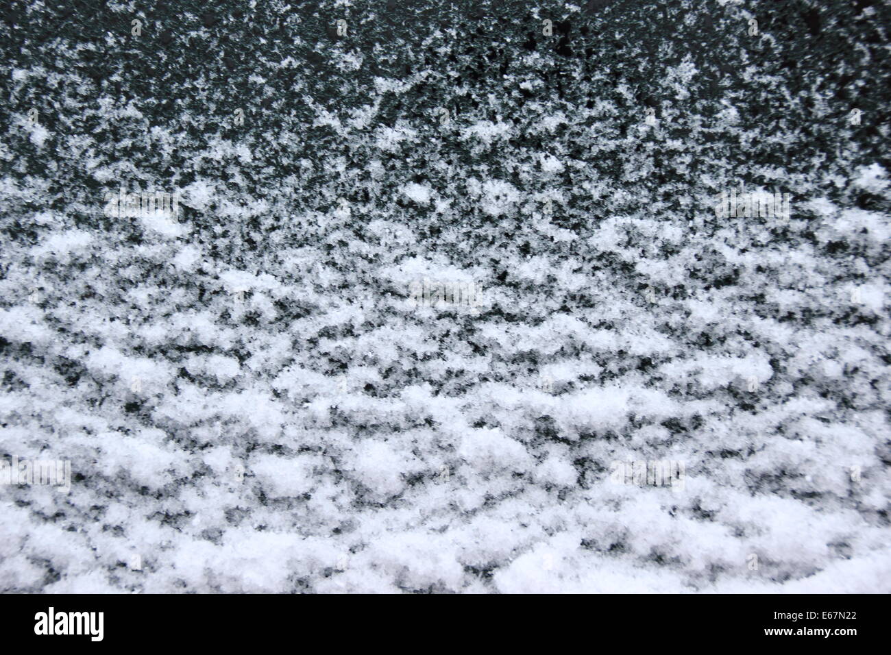 White snow on black windshield in winter blizzard Stock Photo - Alamy