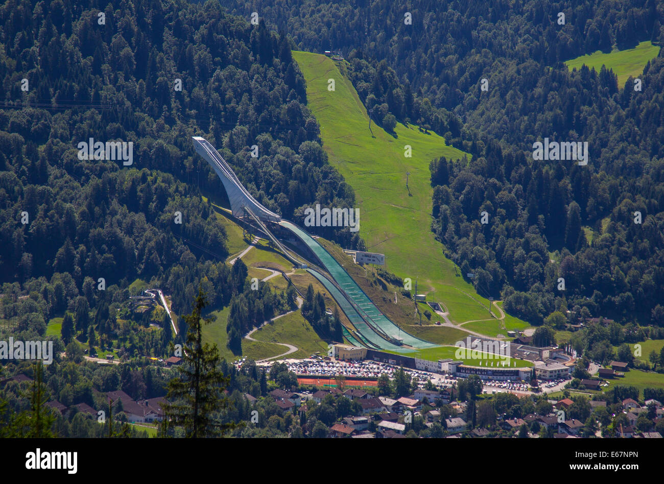 GARMISCH PARTENKIRCHEN, GERMANY - August 17: A general view of the ski ...