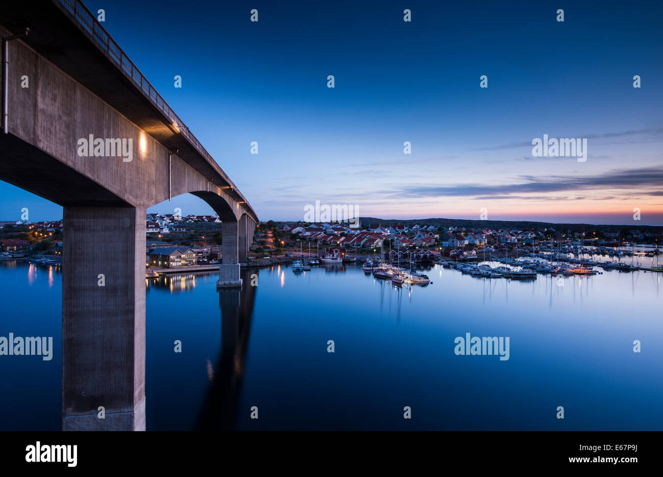 A beautiful landscape at a bridge in Sweden Stock Photo - Alamy