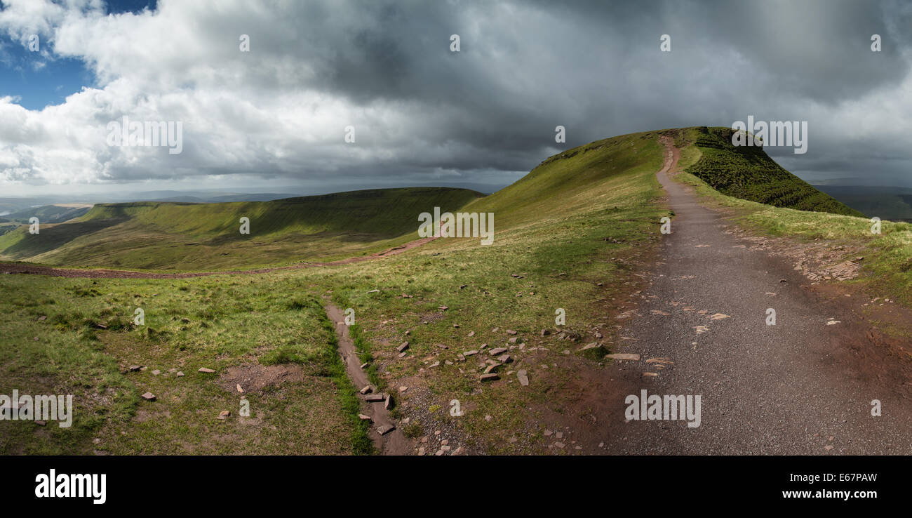 Brecon Beacons National Park panorama landscape Stock Photo - Alamy