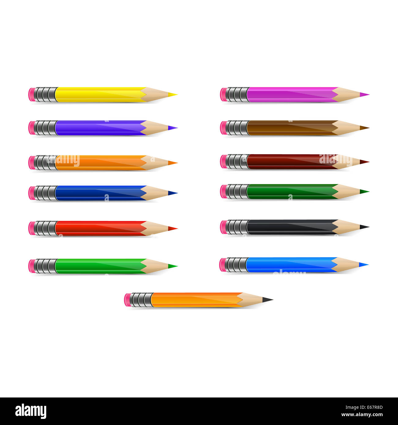 Set of color pencils Stock Photo - Alamy
