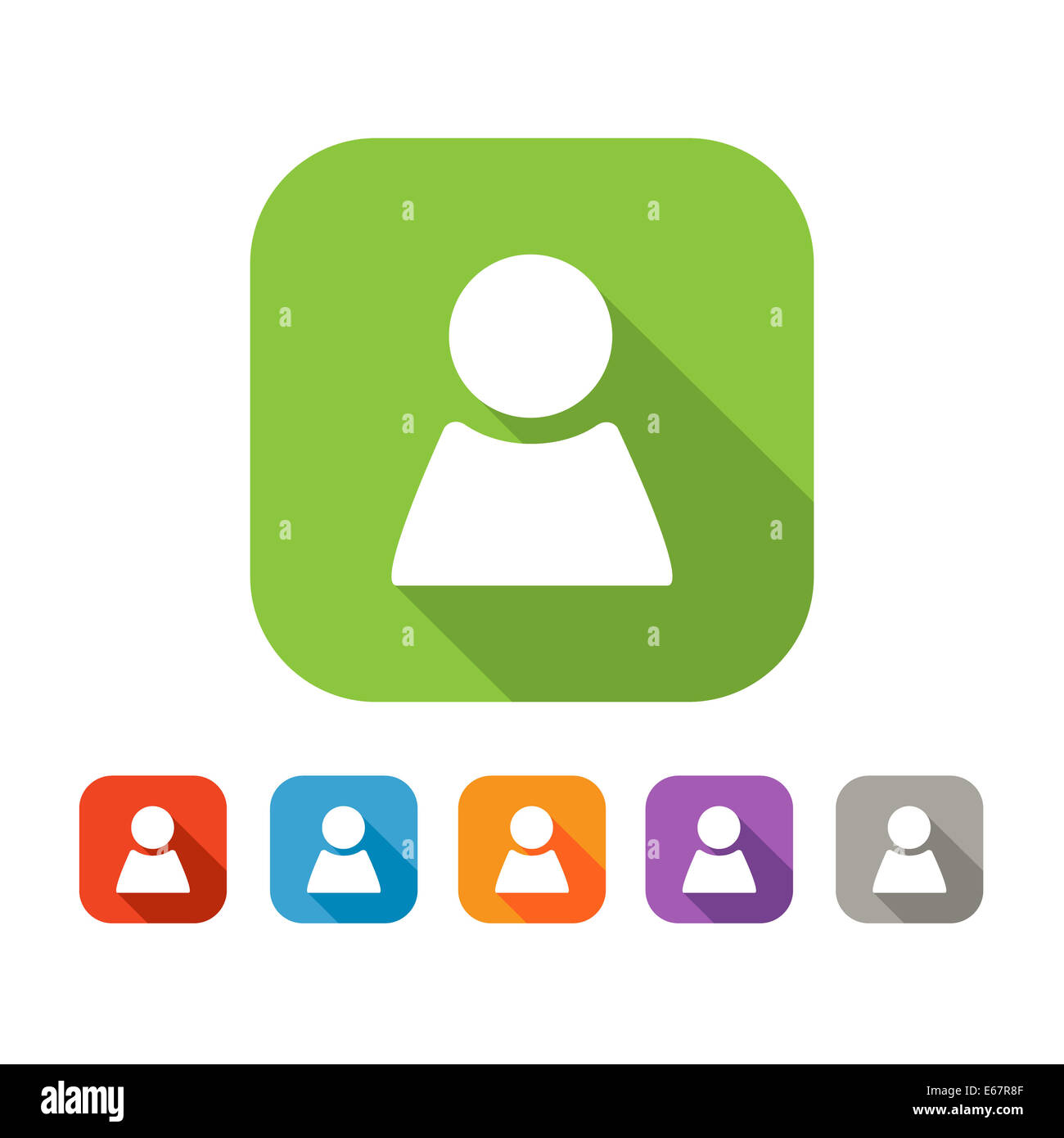 Colorful flat icon set Cut Out Stock Images & Pictures - Alamy