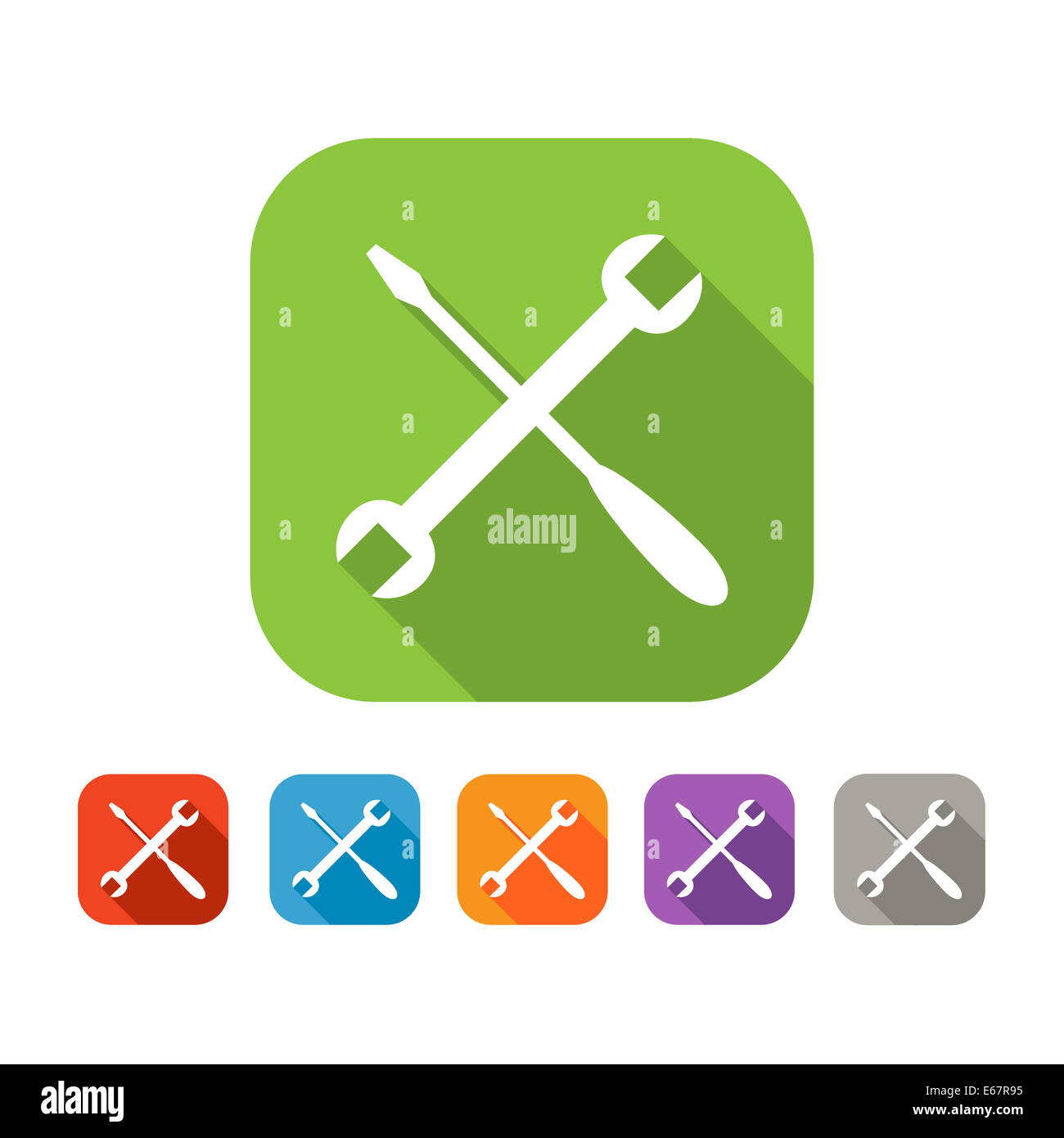 Crossed tools Cut Out Stock Images & Pictures - Alamy