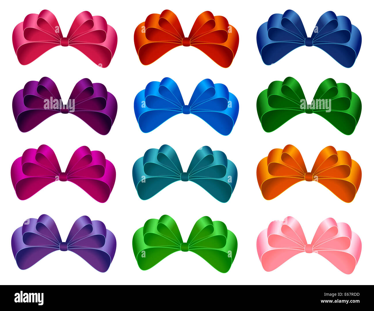 Set of bows Stock Photo - Alamy