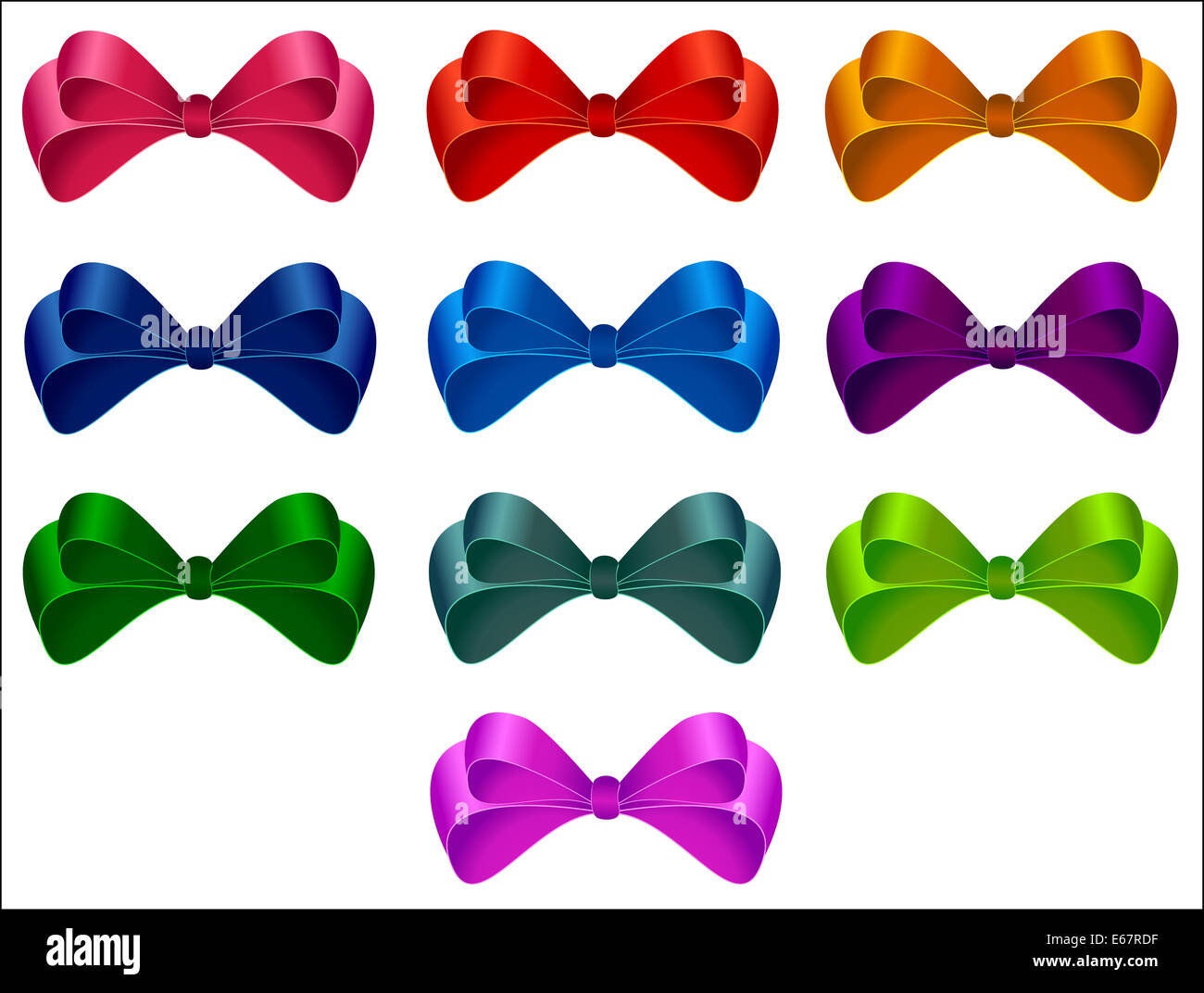 Set of bows Stock Photo - Alamy