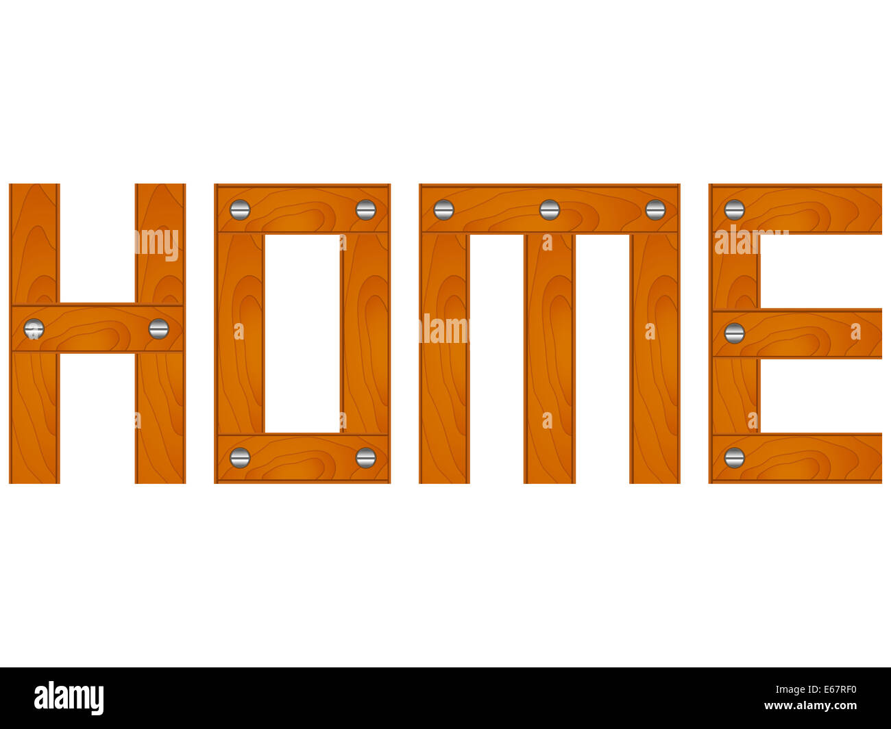 Wooden home word Stock Photo - Alamy