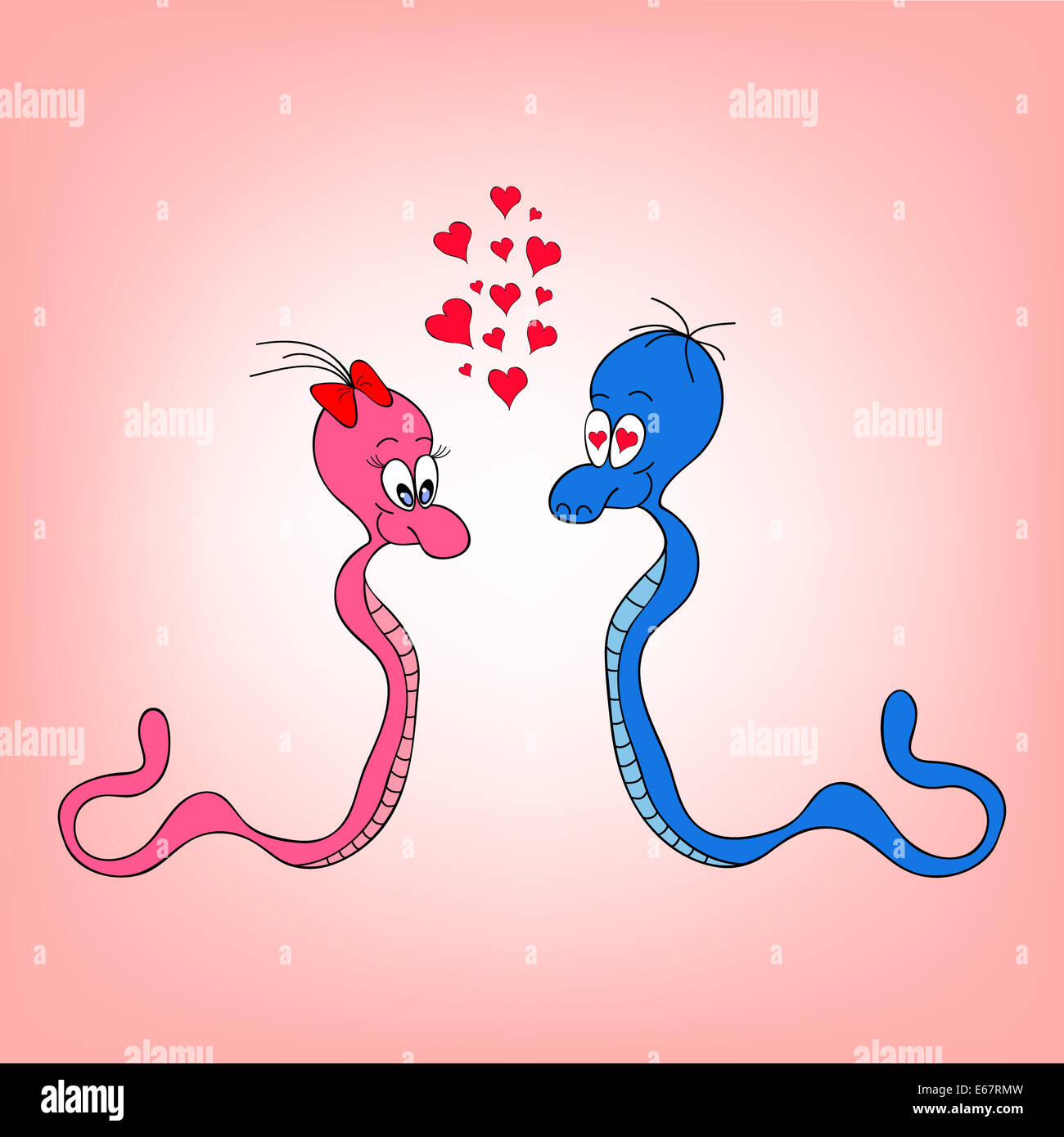 Worms in love Stock Photo - Alamy