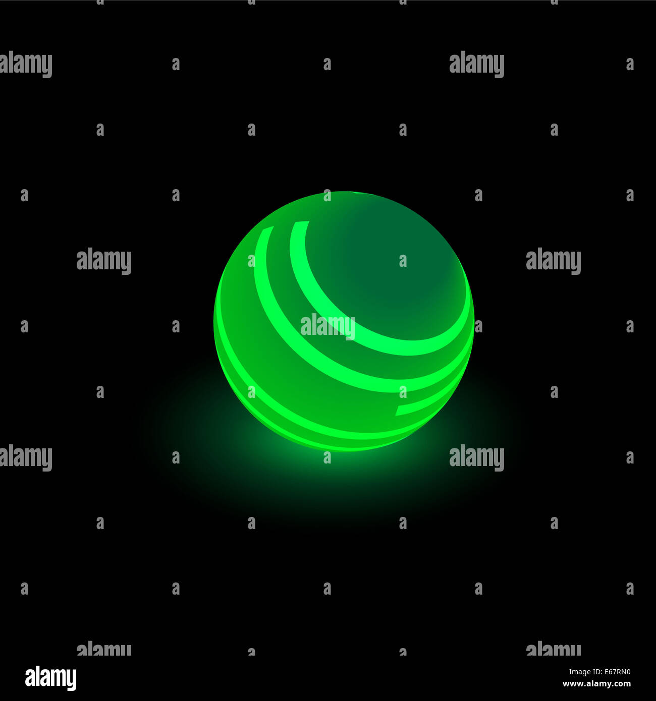 Green luminous ball Stock Photo - Alamy