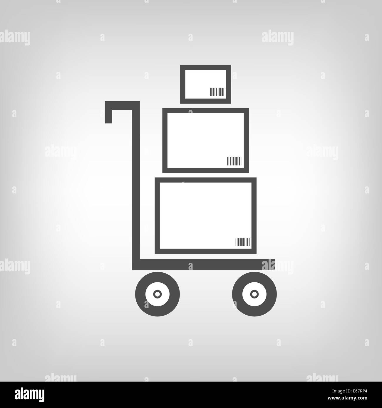 Cart with boxes as delivery symbol Stock Photo - Alamy