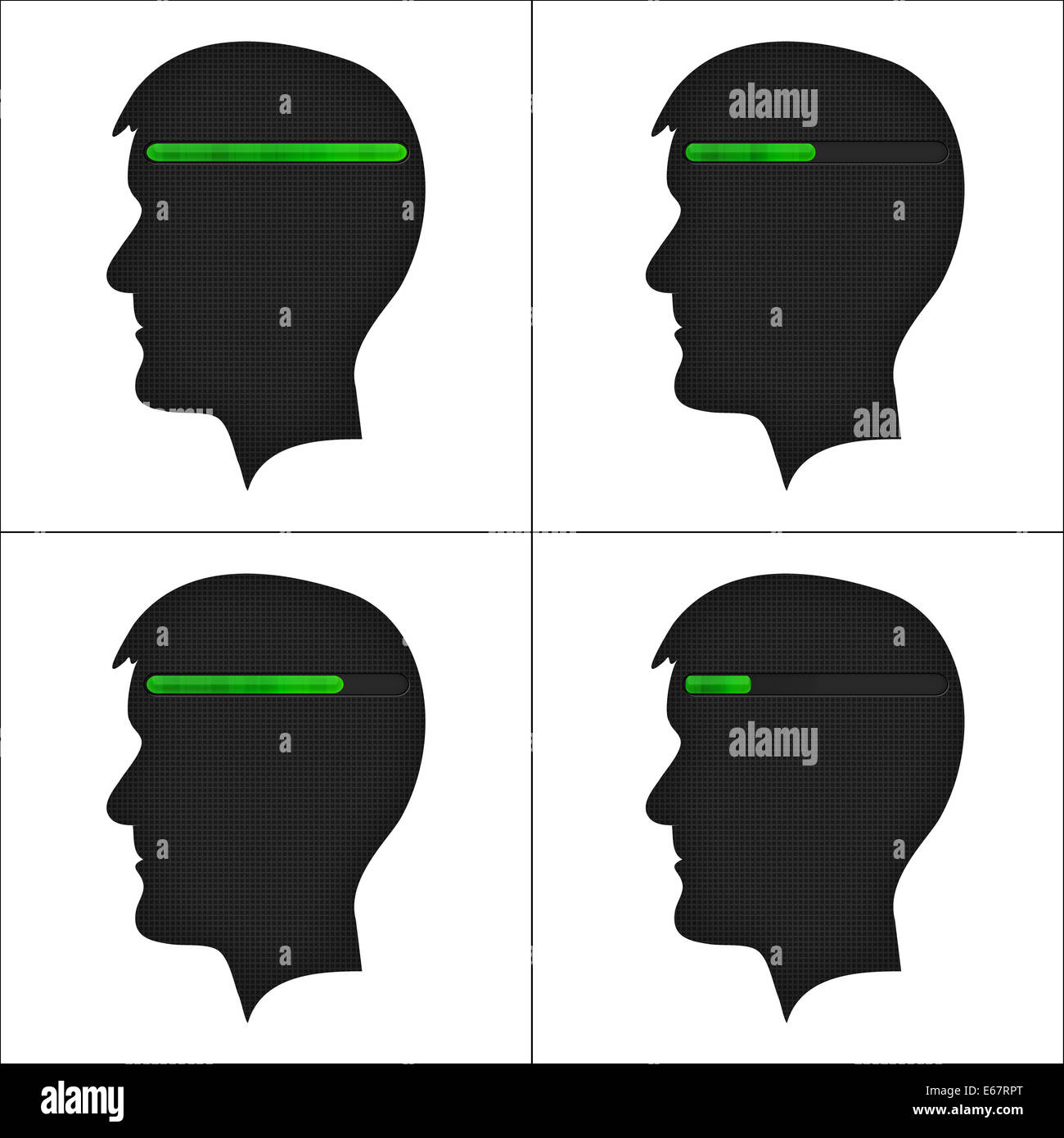 Brain symbol black and white hi-res stock photography and images - Alamy