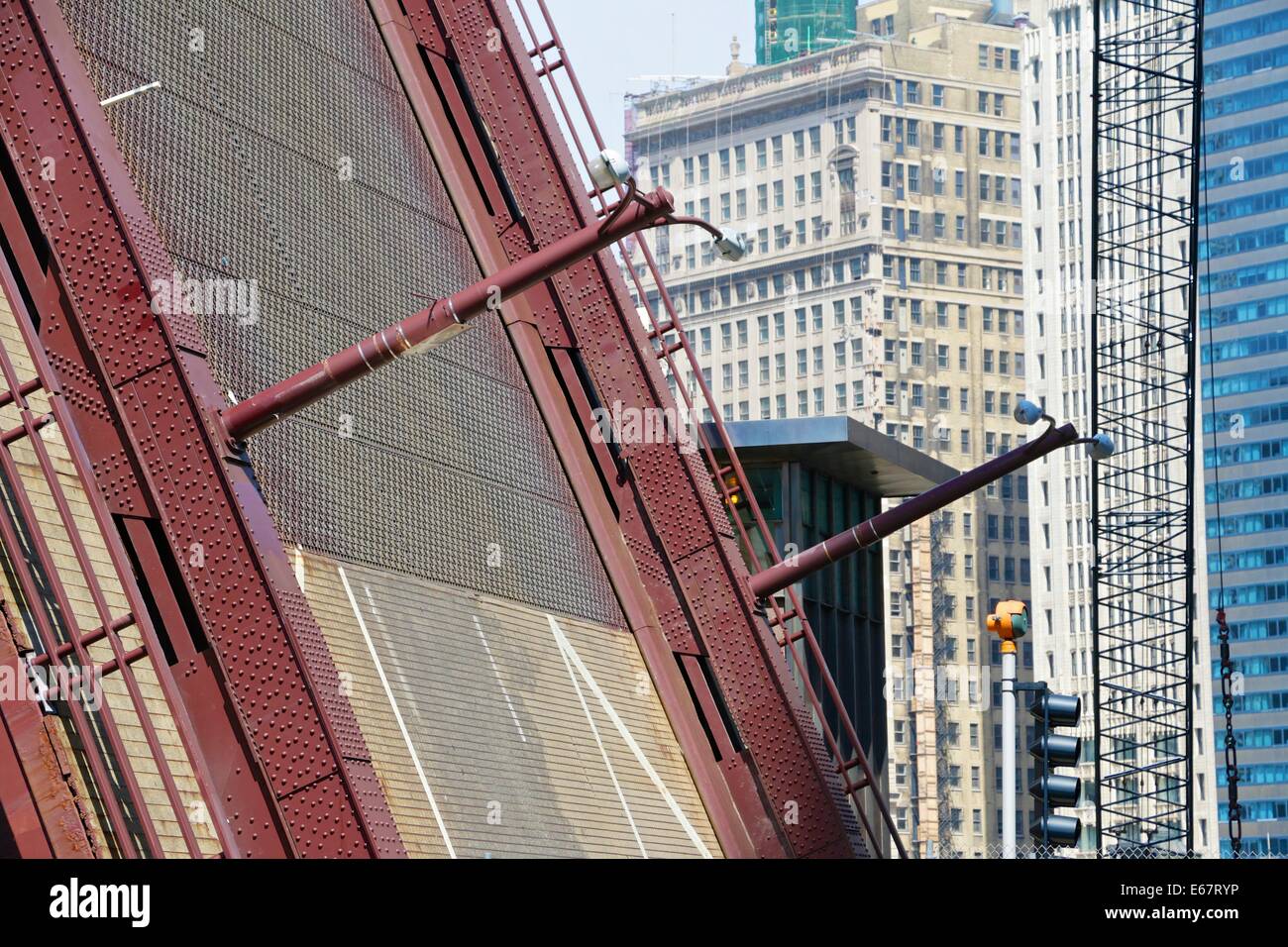 Dearborn Street Bridge open south leaf Stock Photo - Alamy