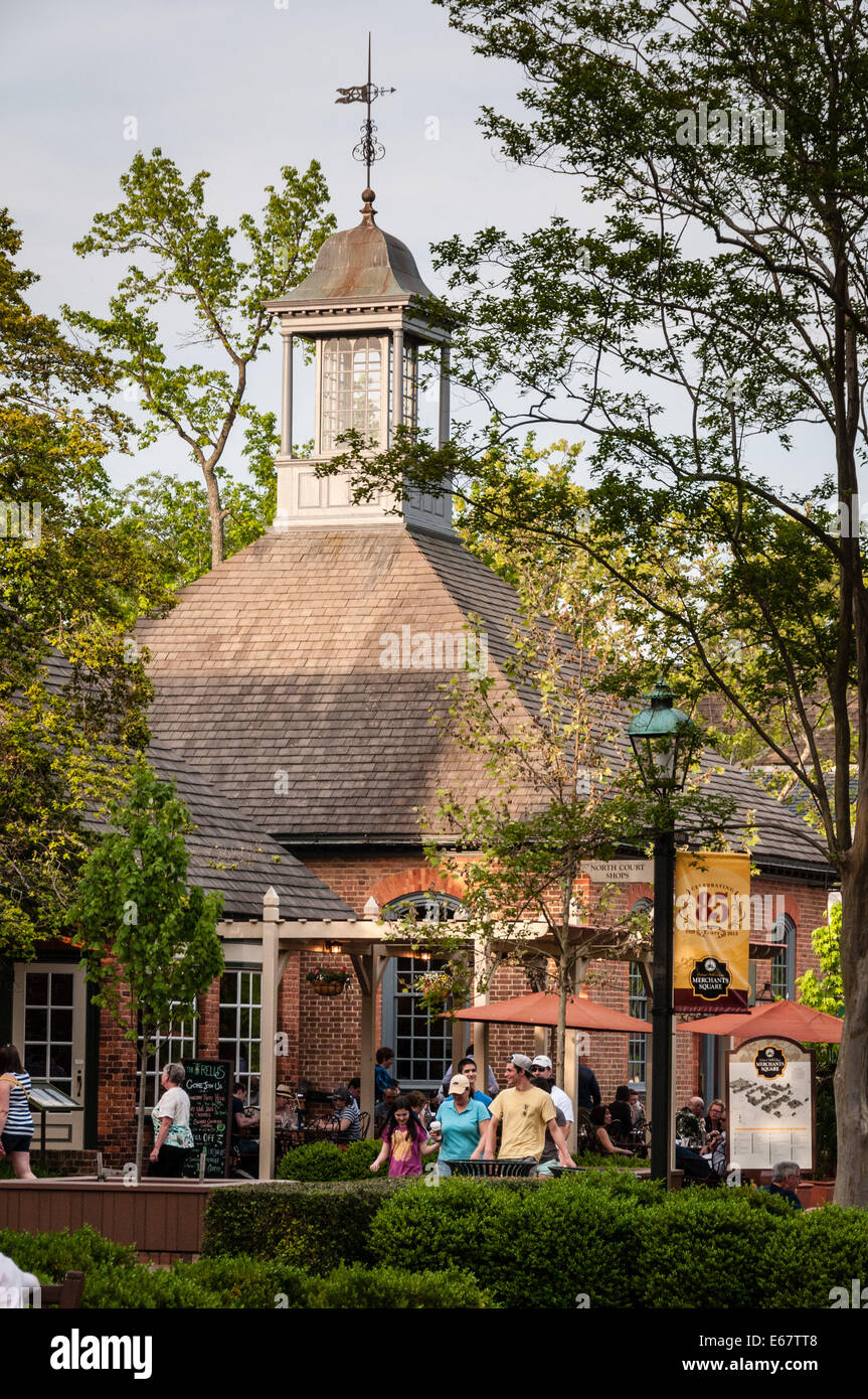 Cupola at sunset, Merchants Square, Colonial Williamsburg, Virginia ...