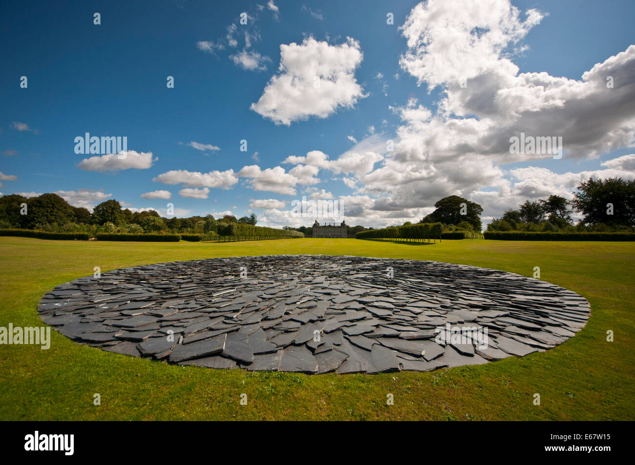 Full Moon Circle land sculpture by Richard Long Stock Photo - Alamy