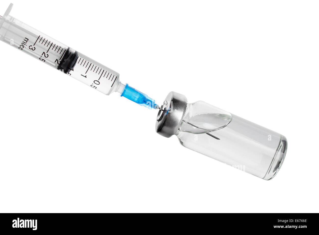Medical vials for injection with a syringe, isolate Stock Photo - Alamy