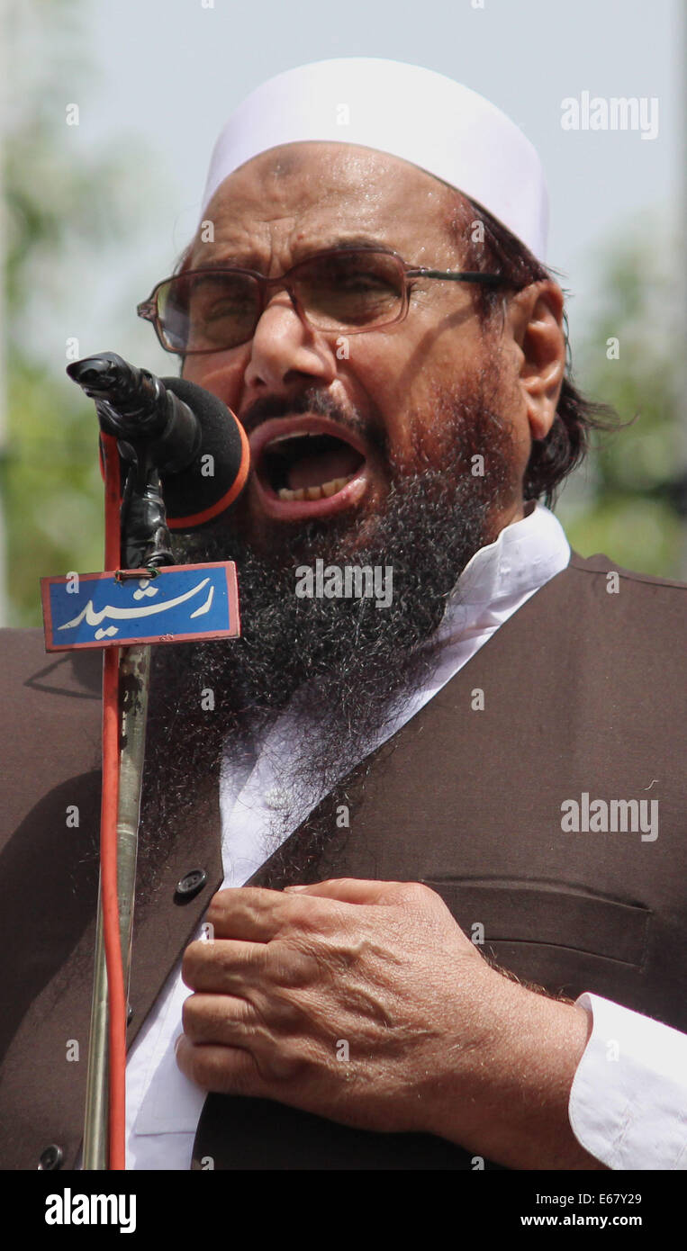 Lahore, Pakistan. 17th Aug, 2014. The Pakistan chief of the Islamic ...