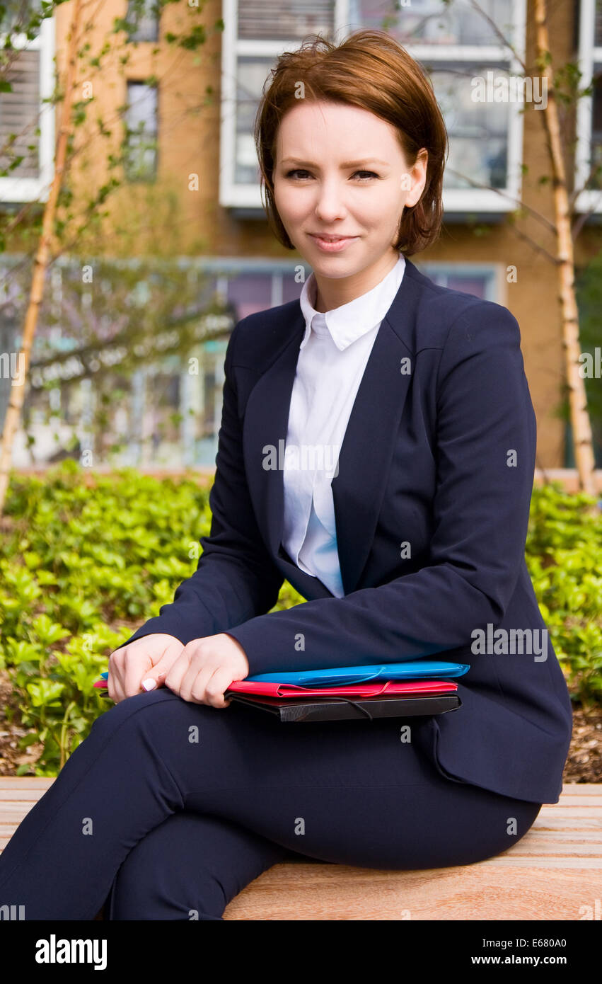 Woman interview confident smile hi-res stock photography and images - Alamy