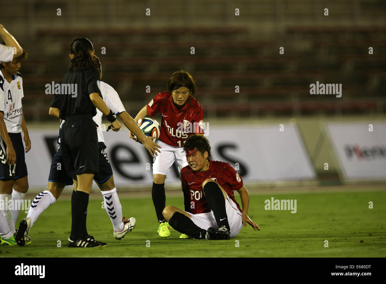 Urawakomaba Stadium, Saitama, Japan. 17th Aug, 2014. Akane Saito (Reds ...