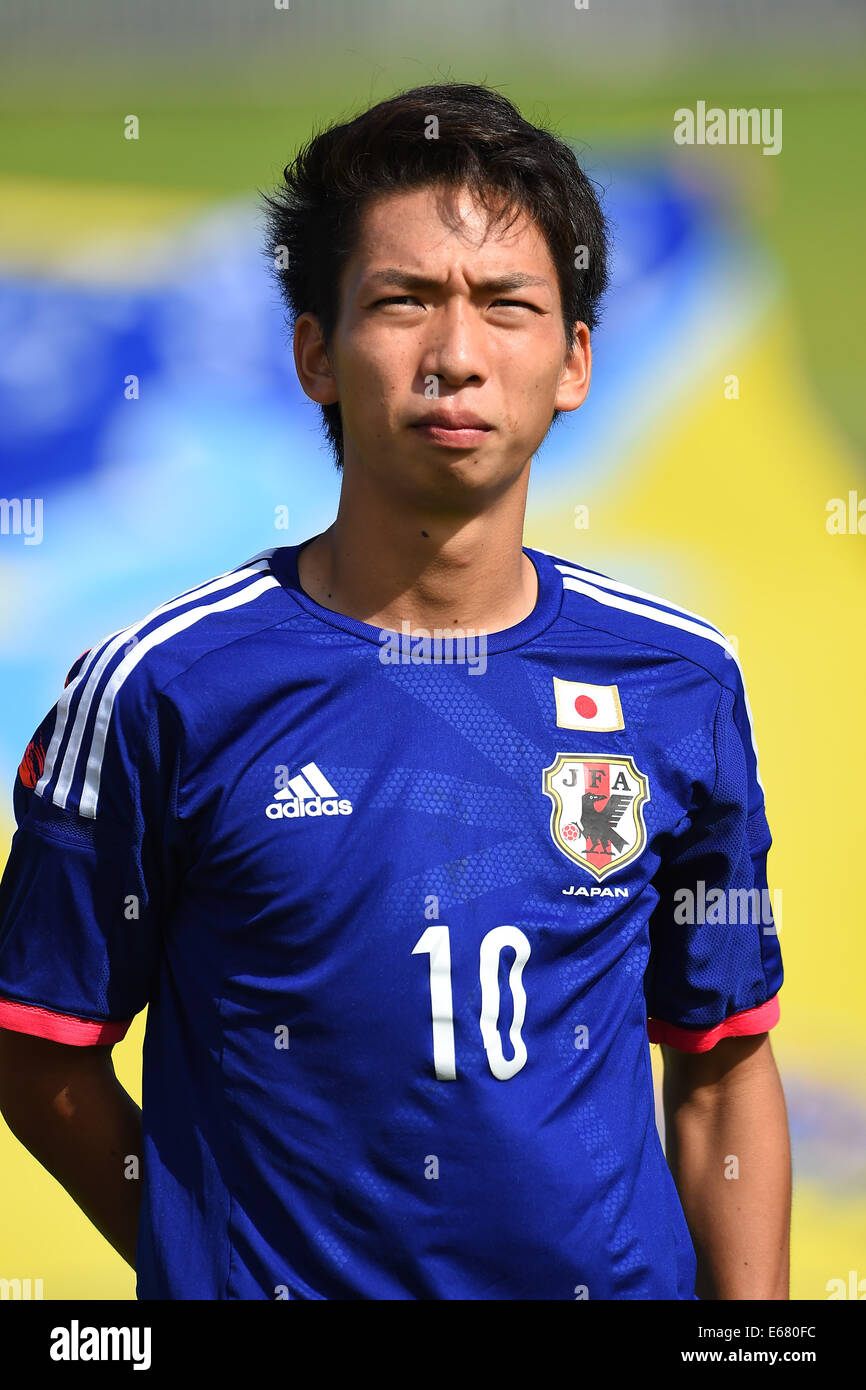 Kusanagi Stadium, Shizuoka, Japan. 17th Aug, 2014. Hayao kawabe (JPN ...