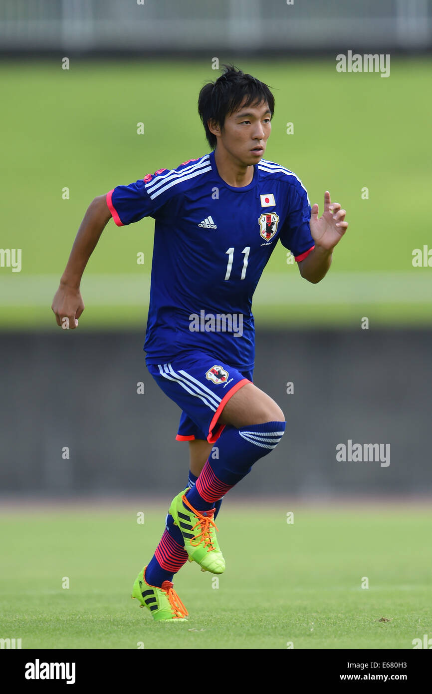 Kusanagi Stadium, Shizuoka, Japan. 17th Aug, 2014. Yamato Ochi (JPN ...
