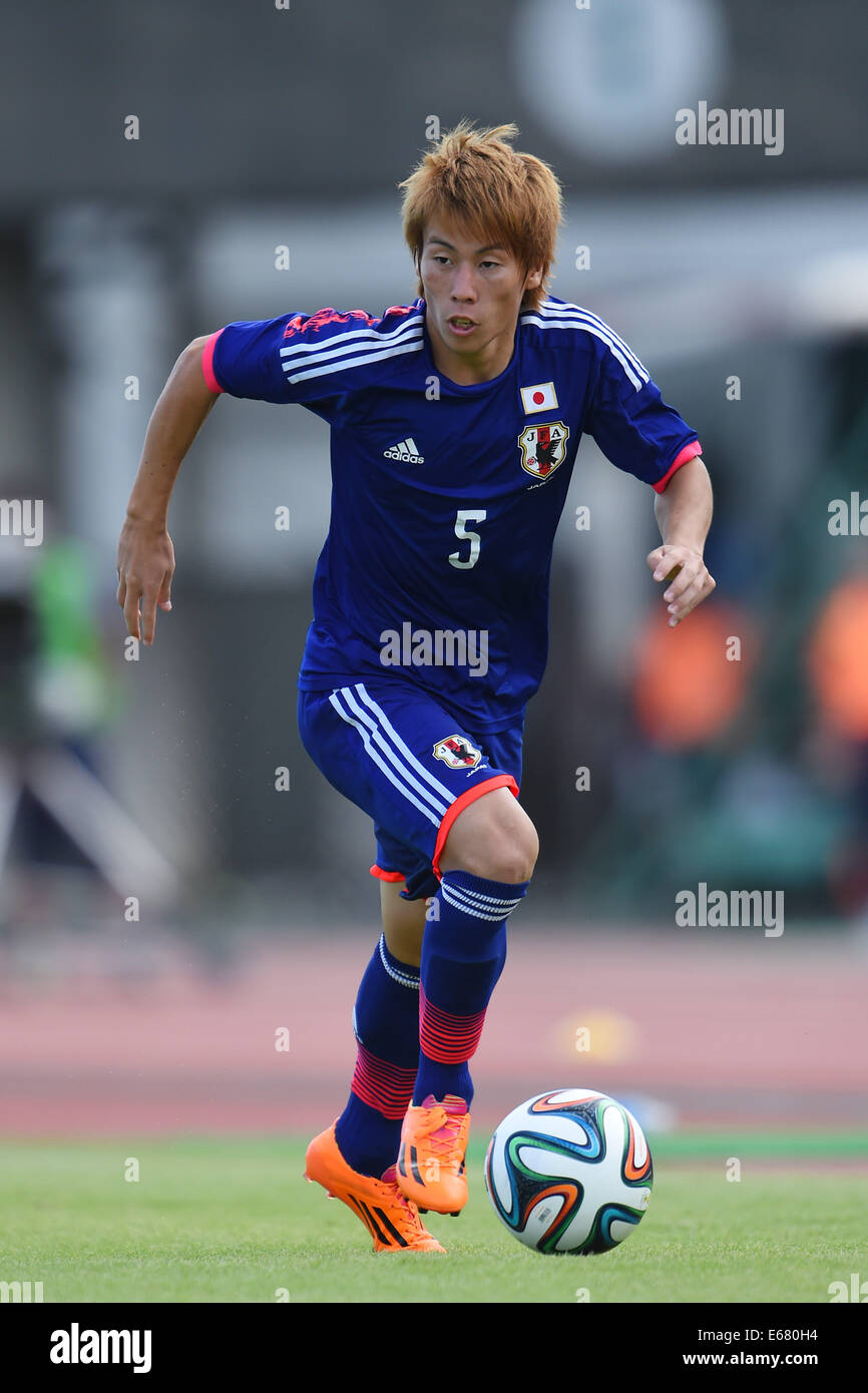 Kusanagi Stadium, Shizuoka, Japan. 17th Aug, 2014. Yuto Uchida (JPN ...