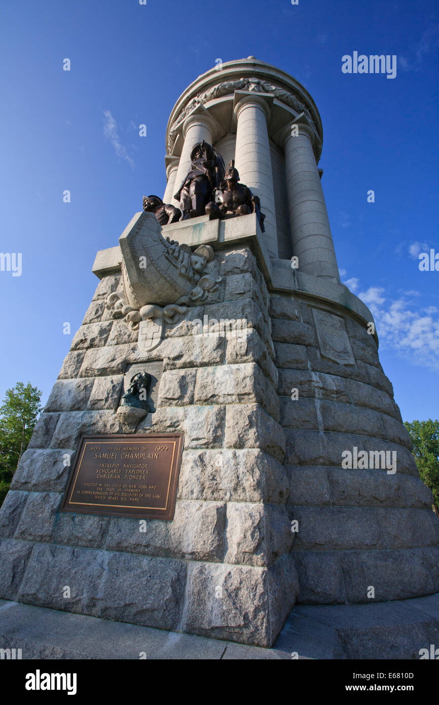 LIghthouse on Lake Champlain built to the memory of Samuel Champlain ...