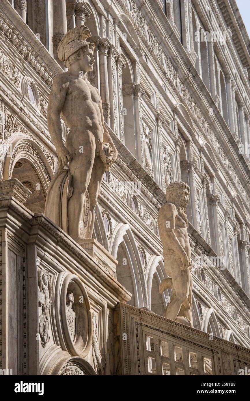 The statues of Mars and Neptune at the top of the Giant's Staircase in ...