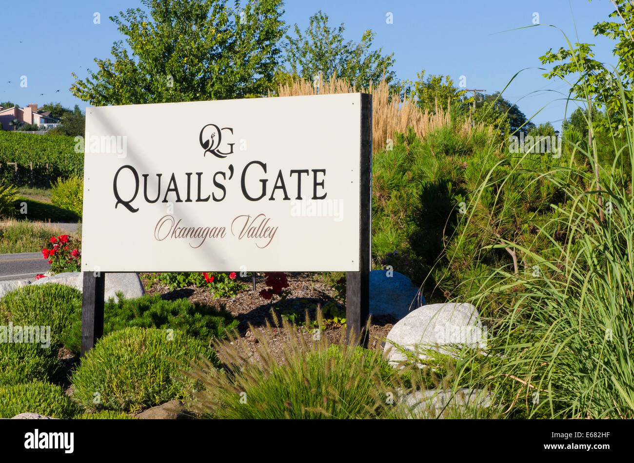 Okanagan valley quails' gate hi-res stock photography and images - Alamy
