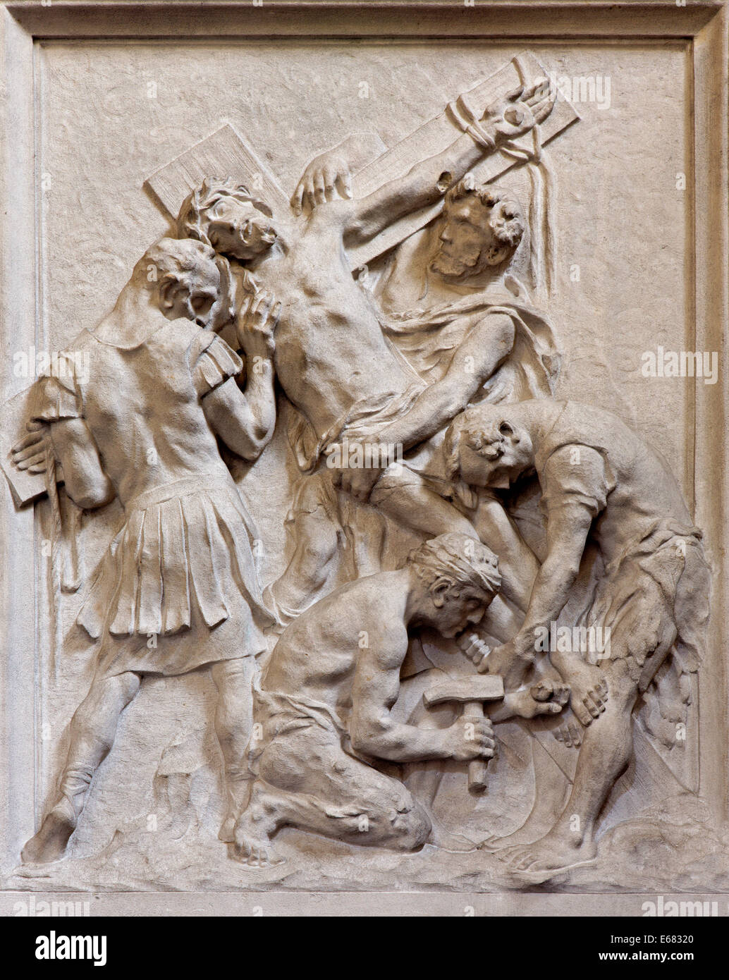 Jesus christ nailed on cross hi-res stock photography and images - Alamy