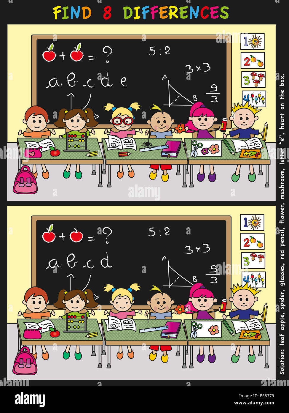 game for children: find 8 differences Stock Photo - Alamy