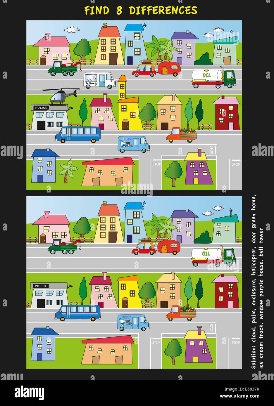 game for children: find 8 differences Stock Photo - Alamy