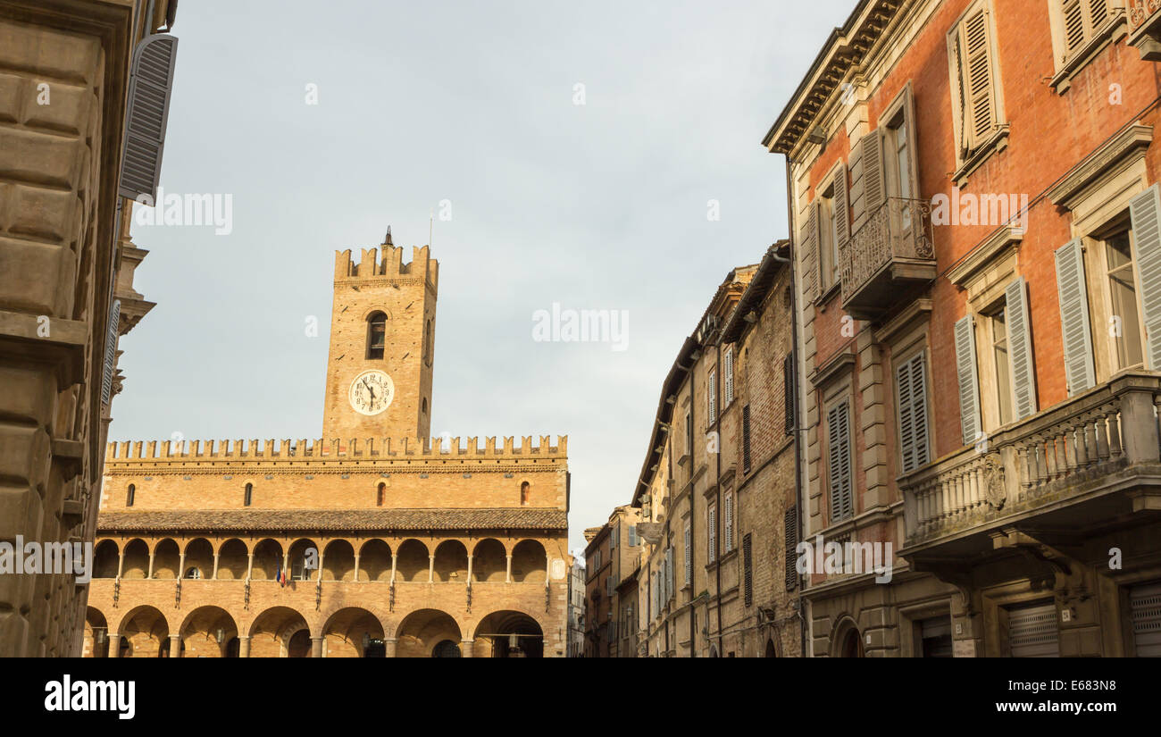 the city hall of Offida, italy Stock Photo - Alamy