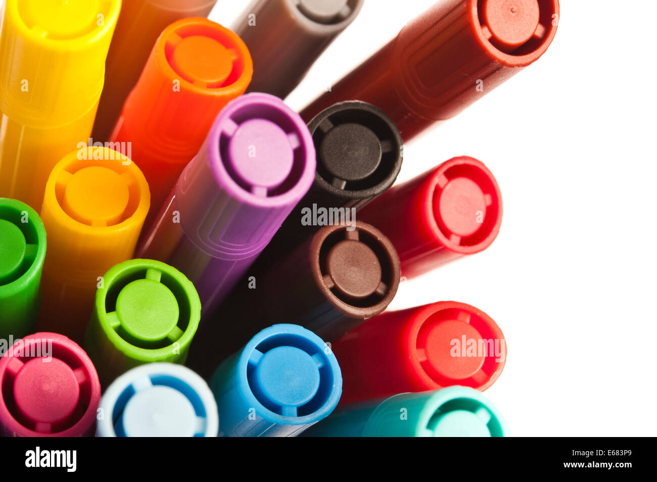 colourful markers isolated Stock Photo - Alamy