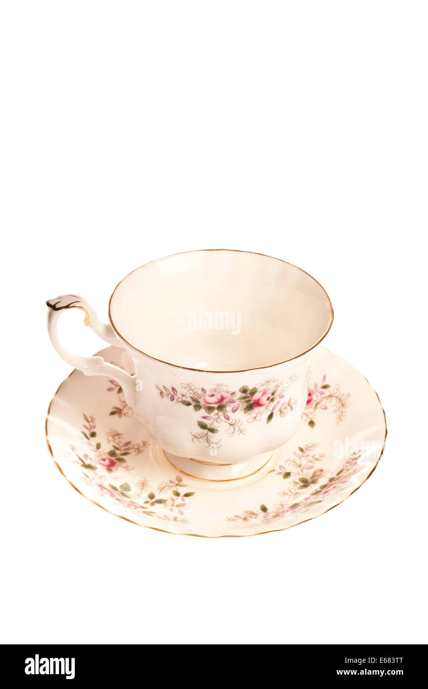 cup for tea decorated, cup and saucer Stock Photo - Alamy