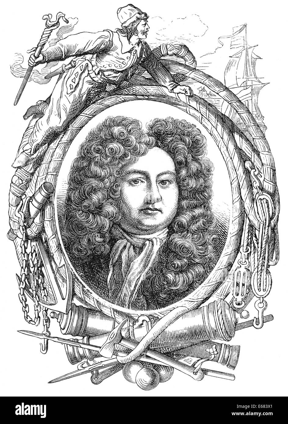 Admiral of the Fleet Sir Cloudesley Shovell, 1650-1707, an English ...