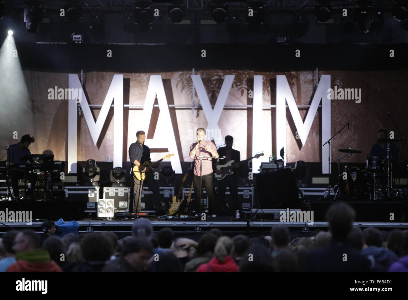 Worms, Germany. 17th August 2014. Maxim is pictured performing live on ...