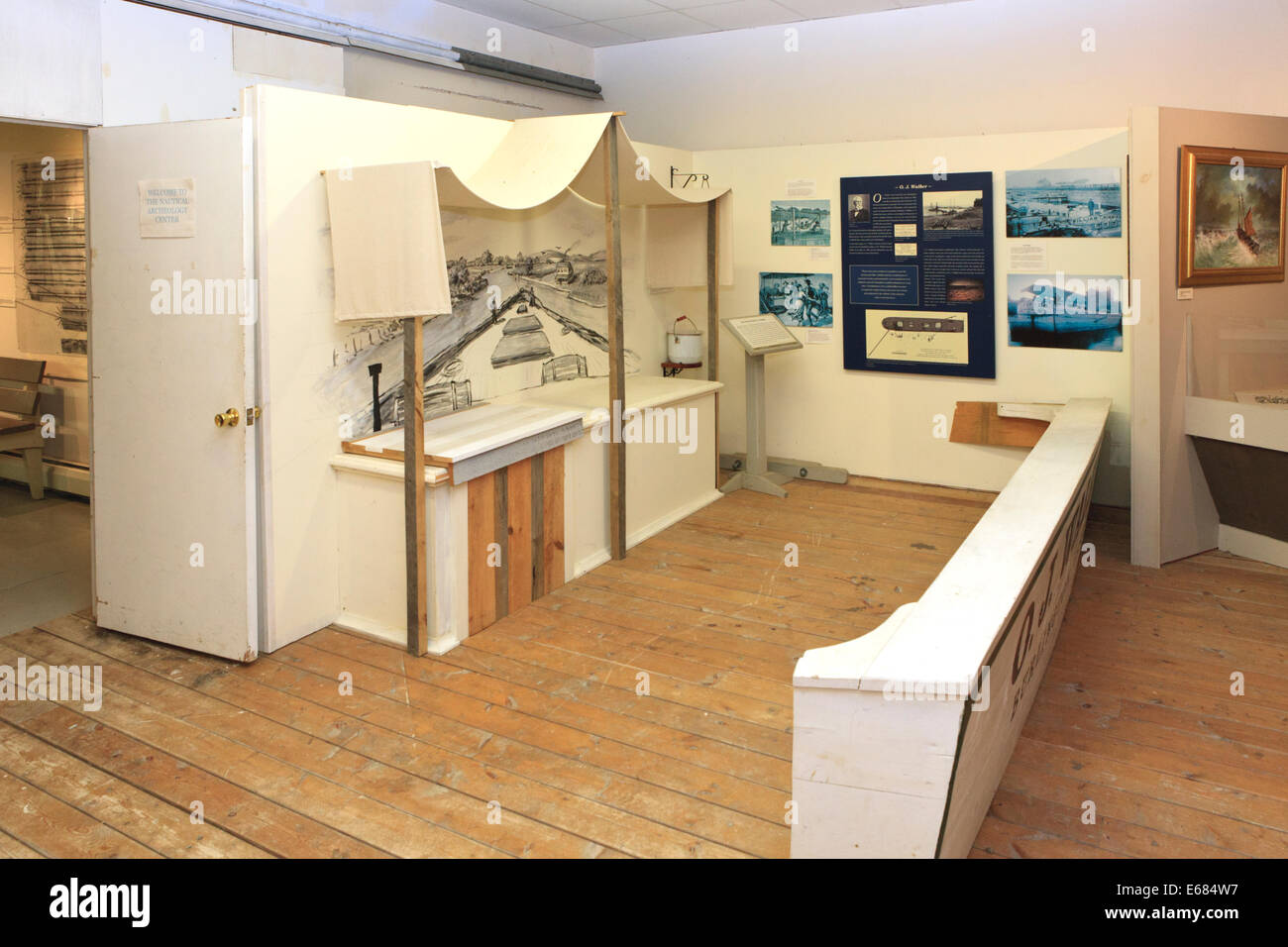 Maritime exhibit from the Lake Champlain Maritime Museum Stock Photo ...