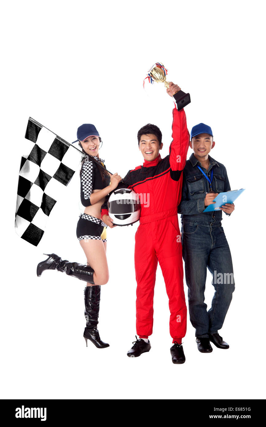 Race car drivers Stock Photo - Alamy
