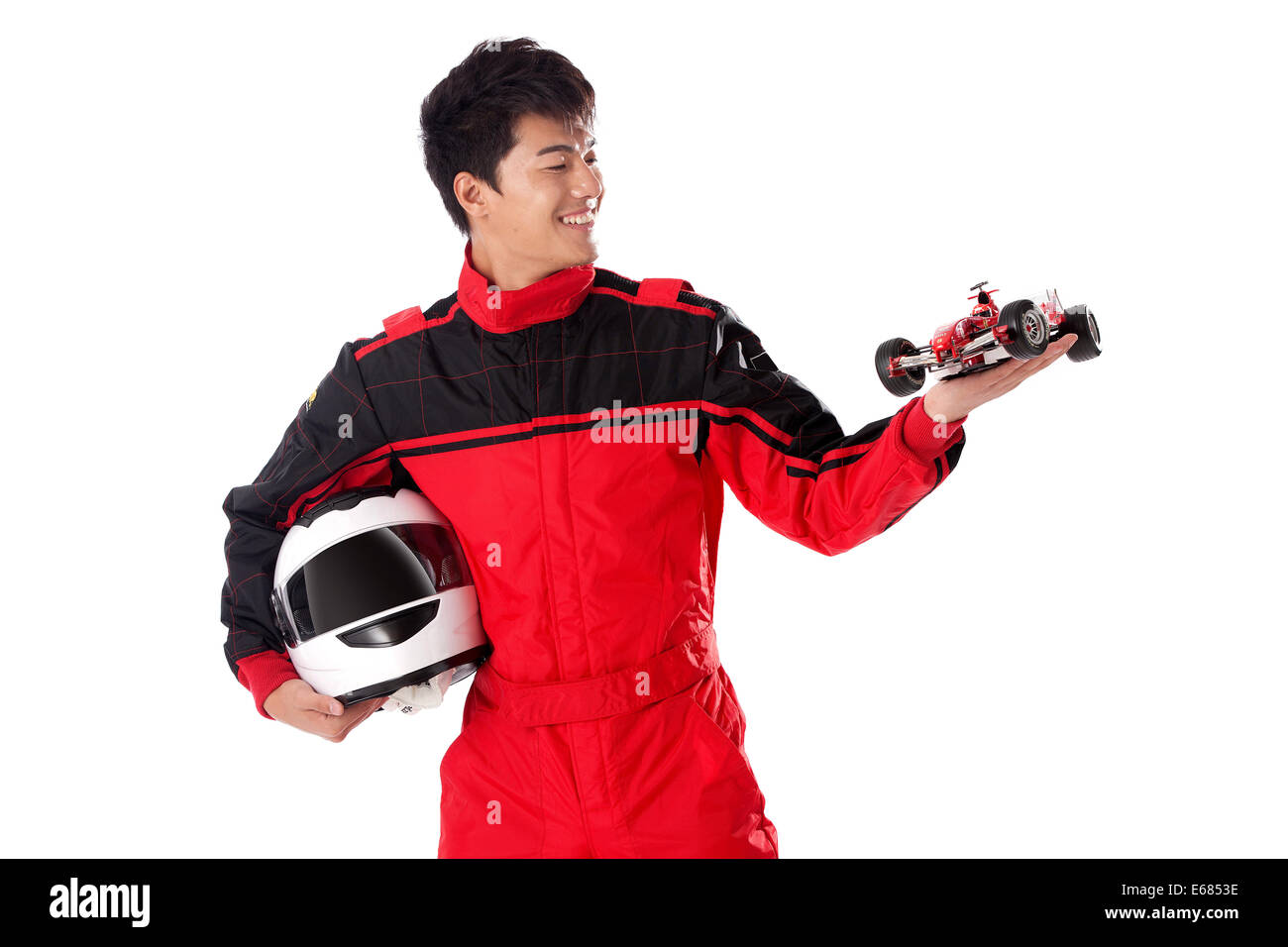 Toy driver with white helmet hi-res stock photography and images - Alamy