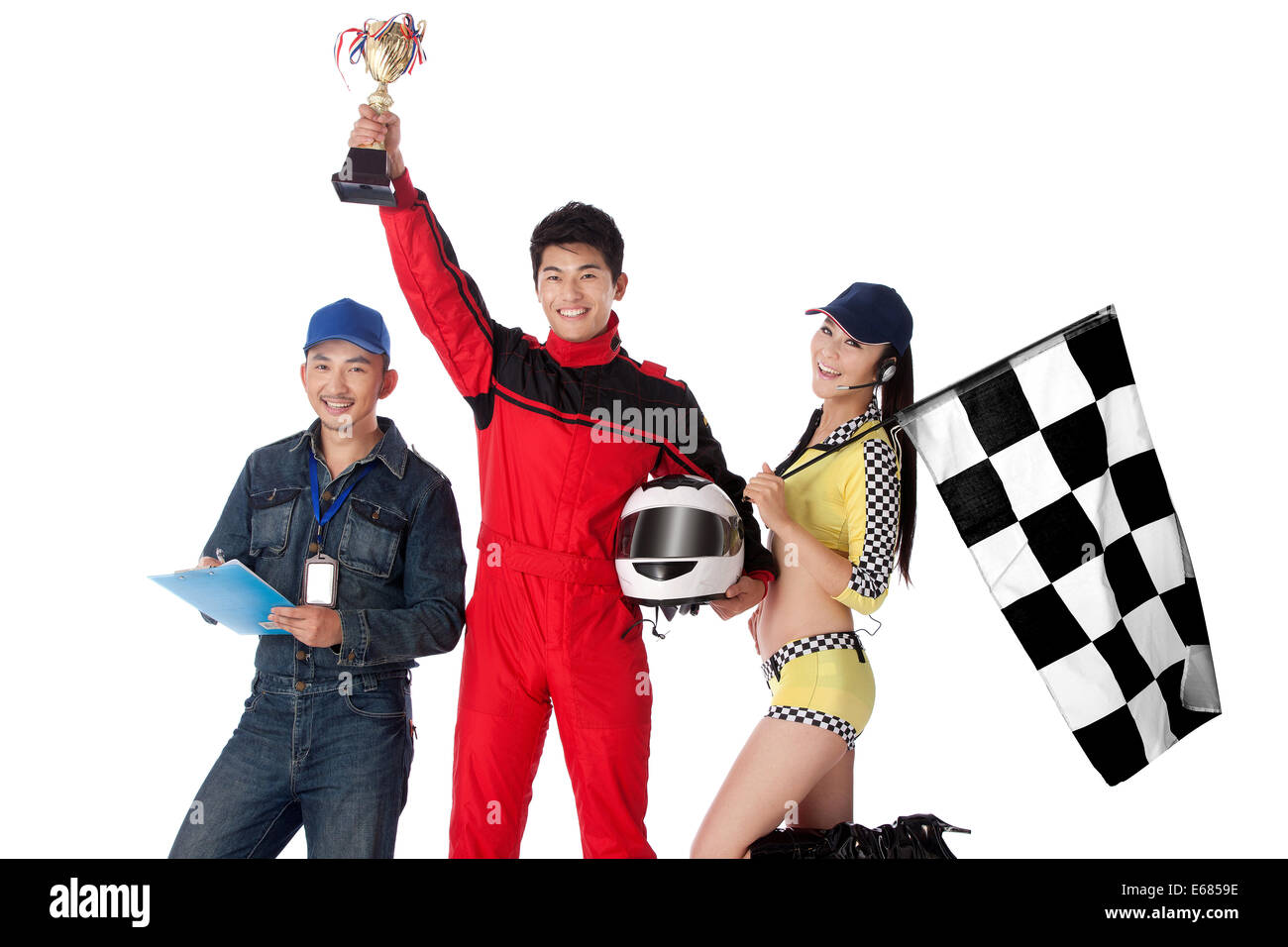 Race car drivers Stock Photo - Alamy