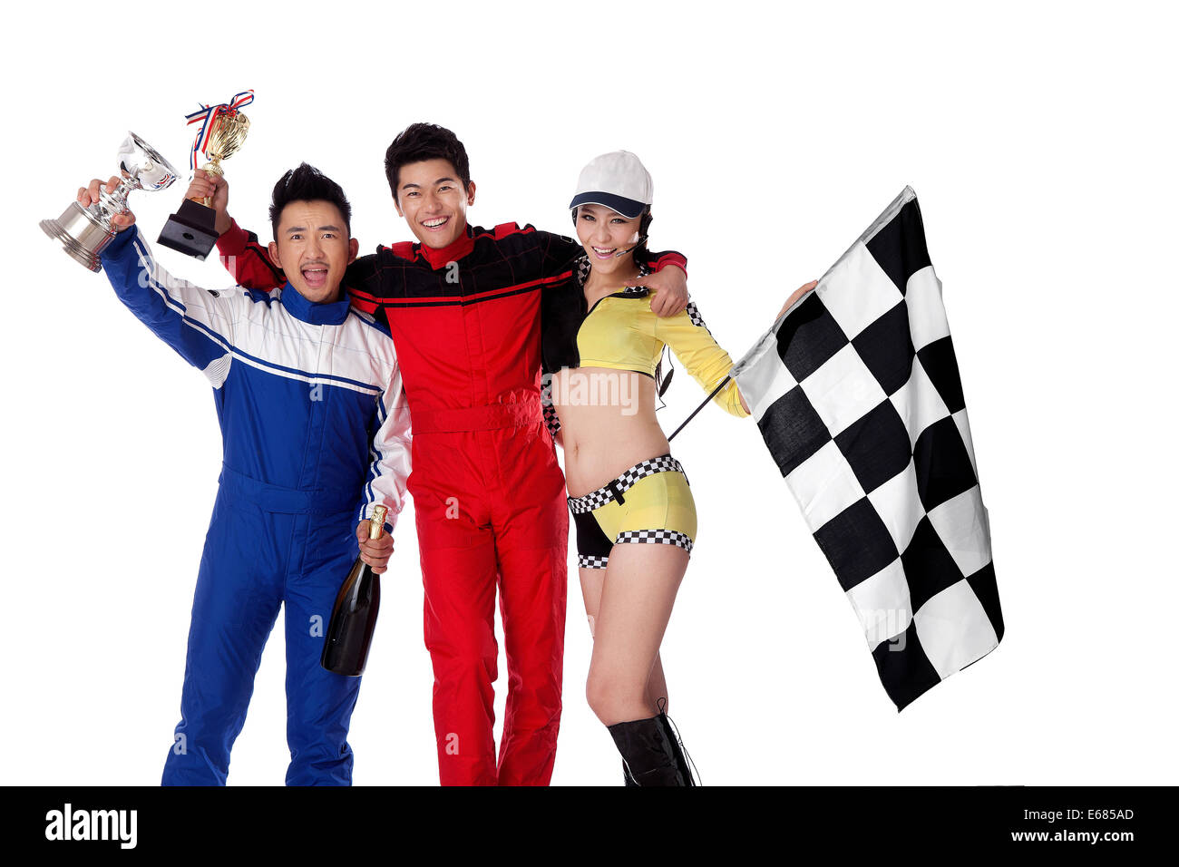 Race car drivers Stock Photo - Alamy