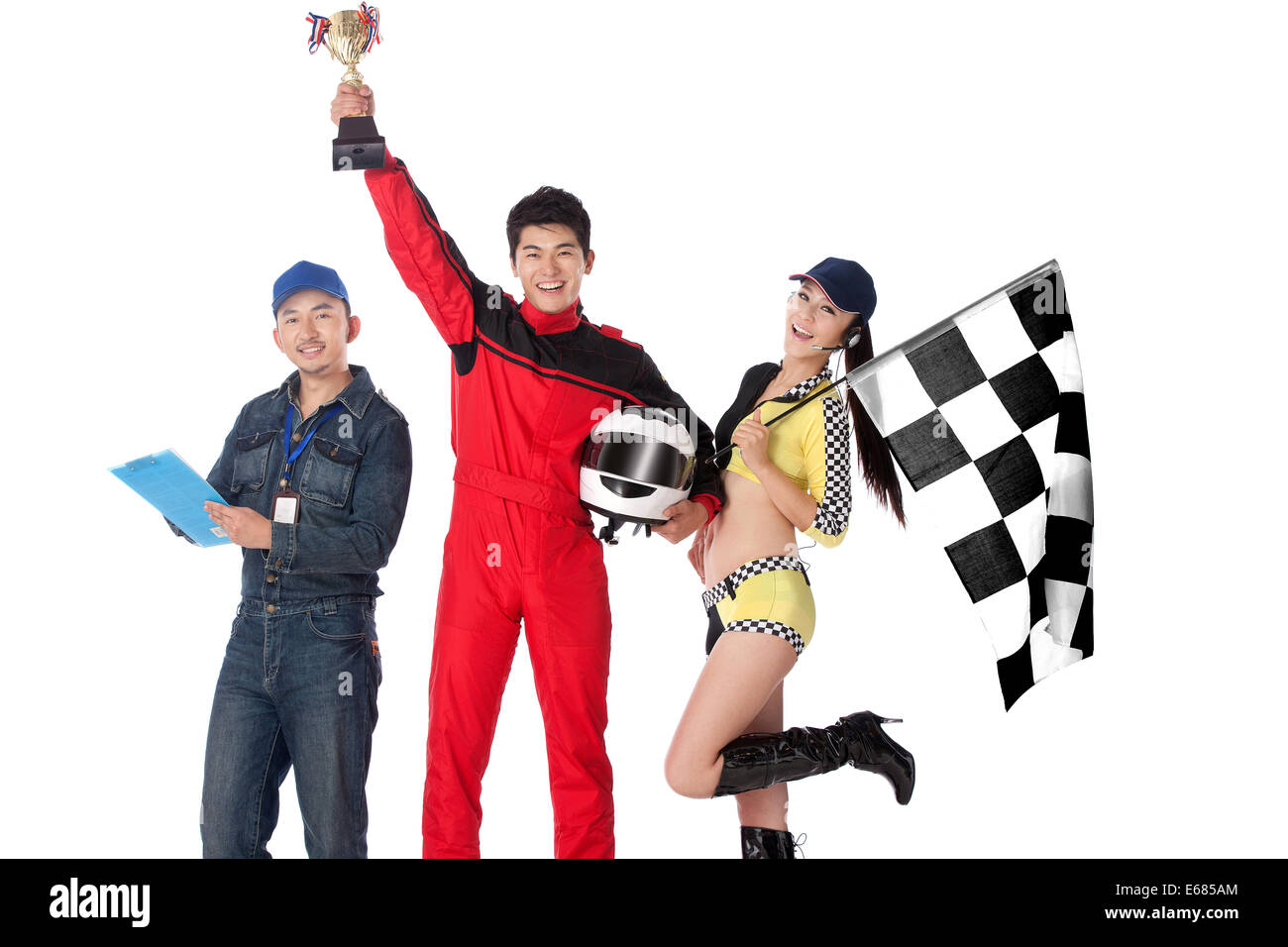 Race car drivers Stock Photo - Alamy