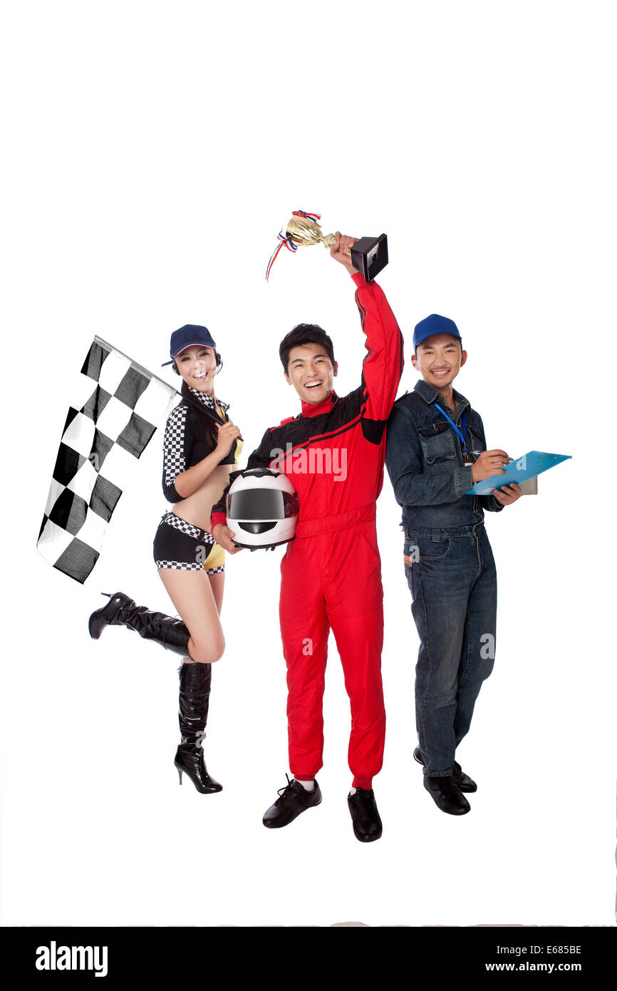 Race car drivers Stock Photo - Alamy