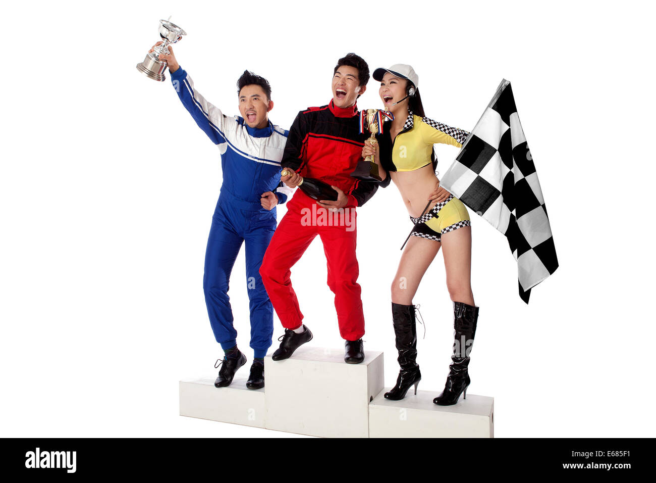 Race car drivers Stock Photo - Alamy